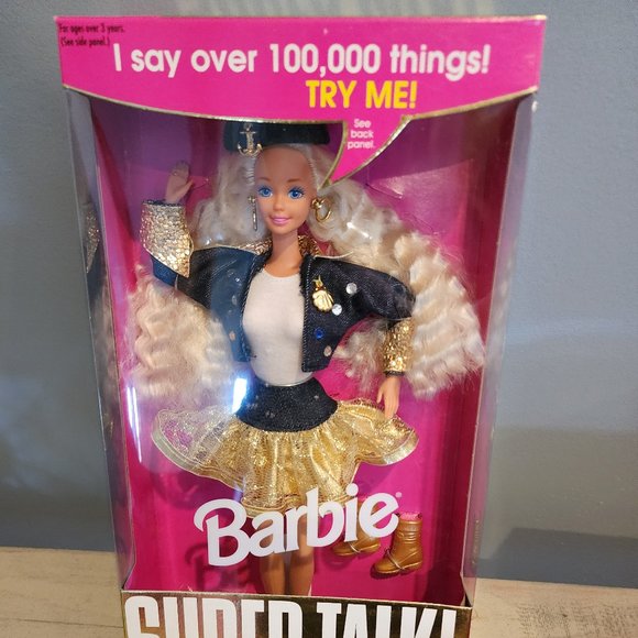 Barbie | Toys | Vintage 994 Super Talk Barbie Nib | Poshmark